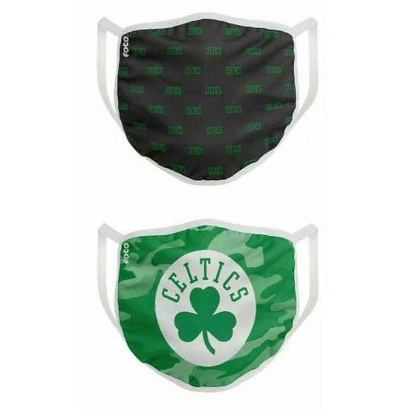 Foco | Accessories | Boston Celtics Face Mask Washable Reusable 2 Pack ...